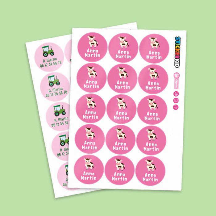 Étiquettes rondes autocollantes et personnalisables Stickerkid.fr