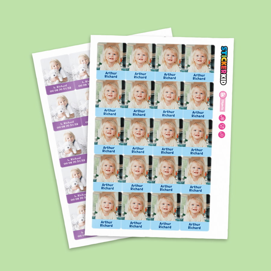 Autocollants personnsalisables avec grande photo Stickerkid.fr
